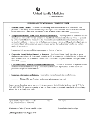 Fillable Online UFM Registration Form August 2010 REGISTRATION ...