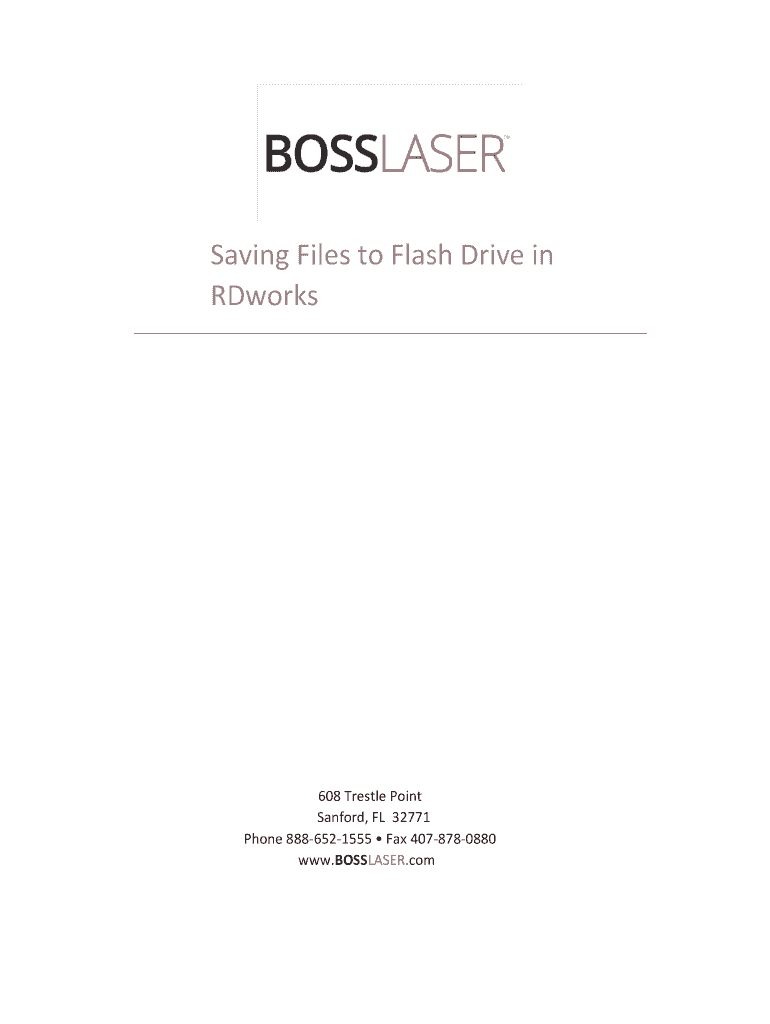 Fillable Online Saving Files to Flash Drive in RDworks - Boss Laser Fax ...