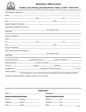 Fillable Online rezoning application - Paulding County Fax Email Print ...