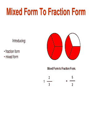 Fillable Online Mixed Form to Fraction Form - Visual Fractions Fax ...