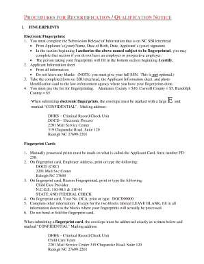 Fillable Online PROCEDURES FOR RECERTIFICATION / QUALIFICATION NOTICE ...