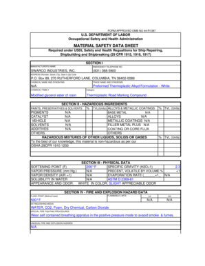 Fillable Online MSDS Preformed Thermoplastic - white.xls Fax Email Print - pdfFiller