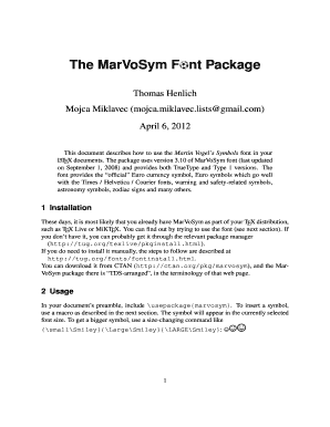 Fillable Online The MarVoSym F nt Package Fax Email Print - pdfFiller
