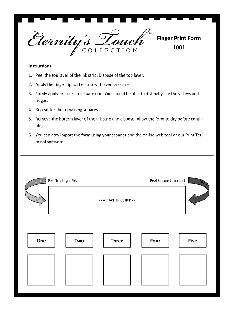 Fillable Online Finger Print Form 1001 Fax Email Print - pdfFiller