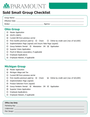 Fillable Online Small Group Master Application.doc Fax Email Print ...