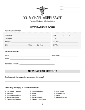 Fillable Online Download New Patient PDF Form - Dr. Michael Abdelsayed ...