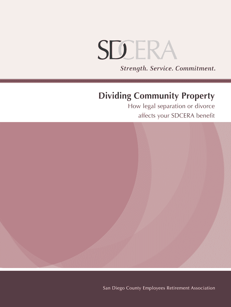 Dividing Community Property Booklet - Sdcera - Fill and Sign Printable ...