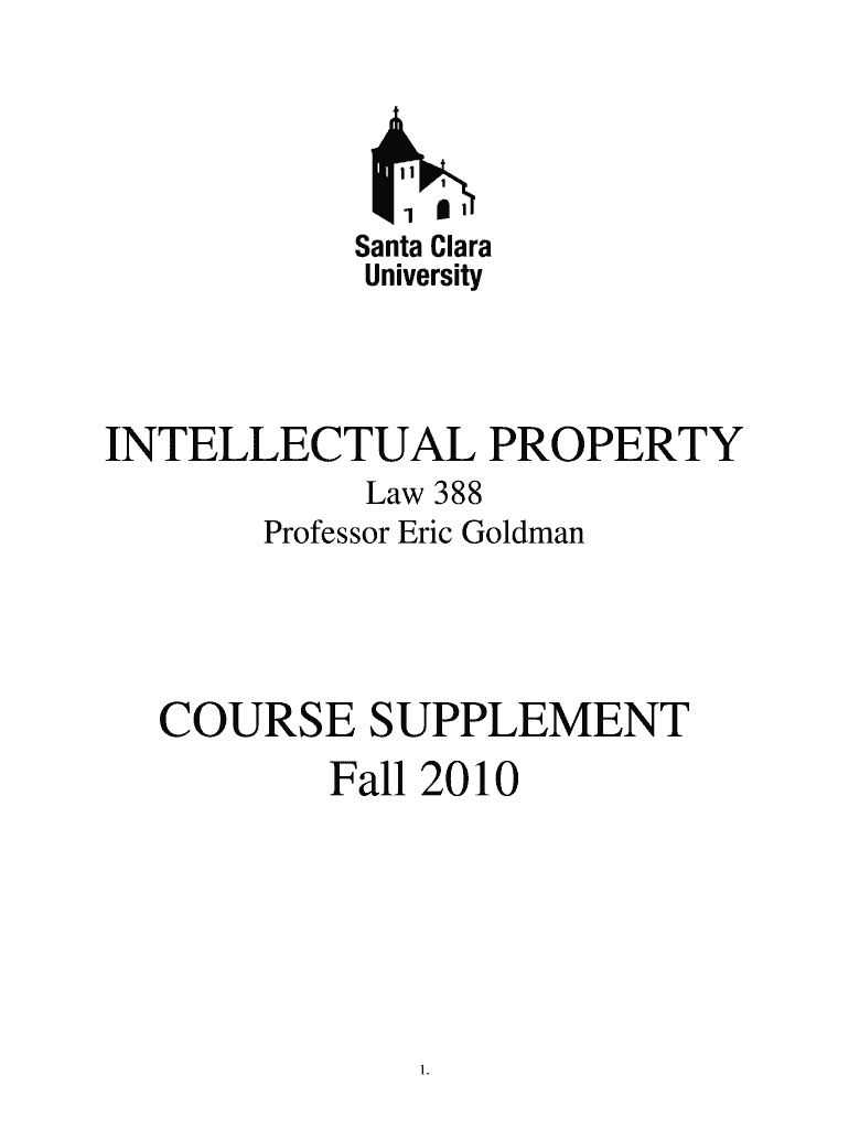 Fillable Online ericgoldman INTELLECTUAL PROPERTY - Eric Goldman ...