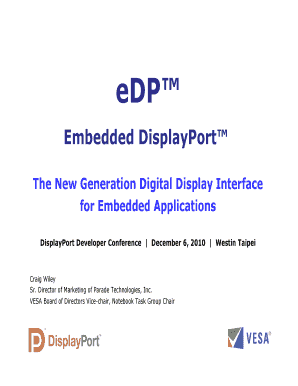 Fillable Online vesa Embedded DisplayPort Fax Email Print - pdfFiller