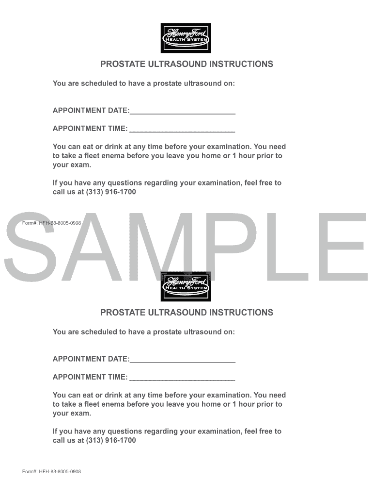 Fillable Online hfhs-formslibrary Prostate ultrasound instructions ...