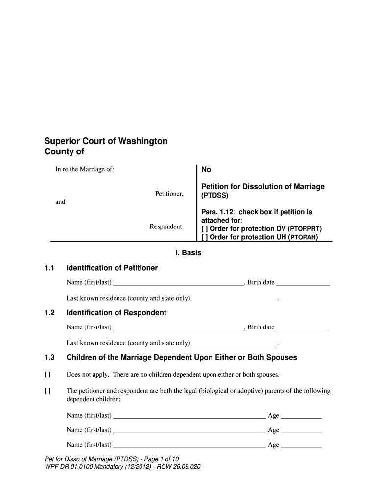 Washington State Divorce Papers Pdf Fill Out Sign Online DocHub