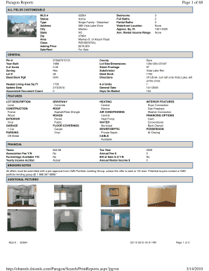 Fillable Online Paragon Reports Fax Email Print - pdfFiller