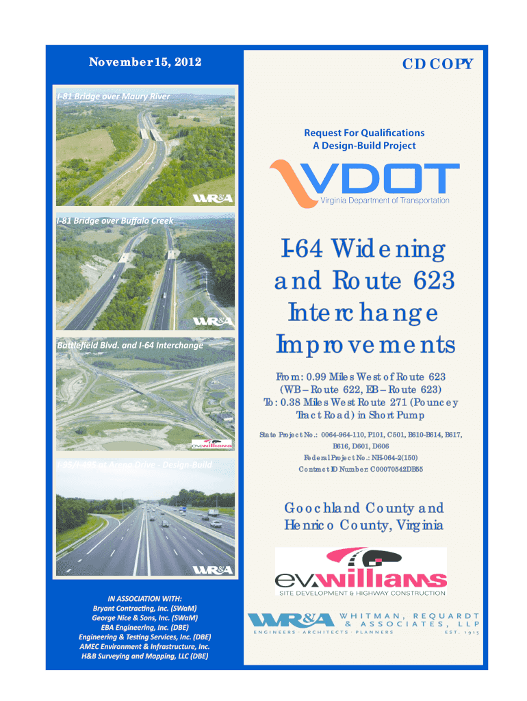 Fillable Online virginiadot E.V. Williams - Virginia Department of ...