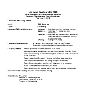 Fillable Online Learning English with CBC Listening Lessons for ...