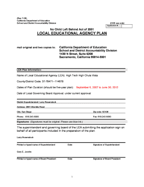 Fillable Online LEA CV v2 - High Tech High Fax Email Print - pdfFiller