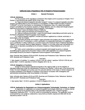 Fillable Online California Code of Regulations Title 16 Chapter4 Fax ...