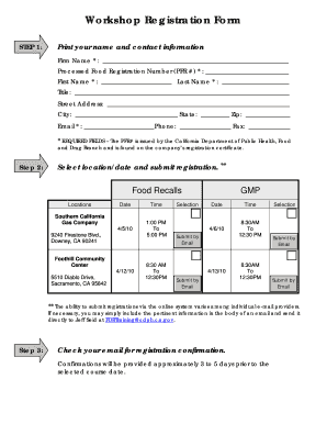 Fillable Online cdph ca 2010 GMP/Recall Registration Form - California ...