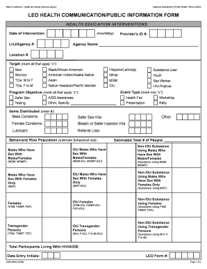 Fillable Online cdph ca California Department of Public Health, Office ...