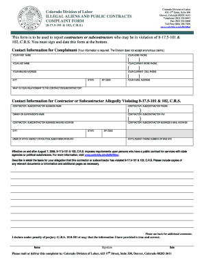 Fillable Online colorado Public Contracts for Services Immigration ...