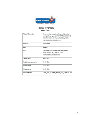 Fillable Online Title of the tender Fax Email Print - pdfFiller