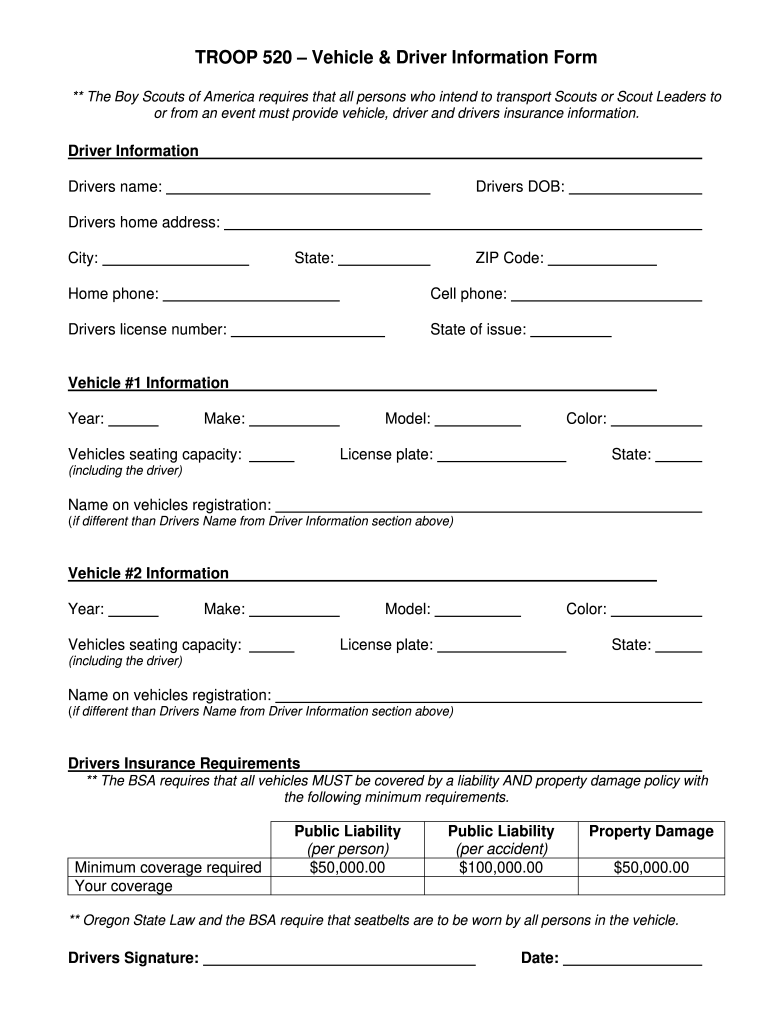 Guarantor Form For Driver 2020 2021 Fill And Sign Printable Template 