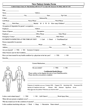 Fillable Online New Patient Forms - Chiropractor in Vancouver WA Fax ...