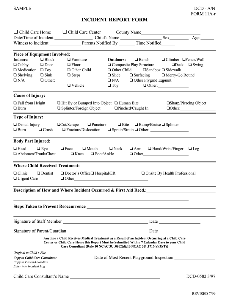 Child Care Incident Report Example Filled Out 2020 2021 Fill And Sign Printable Template 