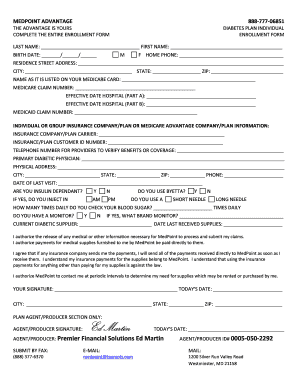 Fillable Online i b5z MEDPOINT ADVANTAGE APPLICATION - non fillable - i ...