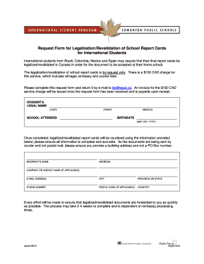 Fillable Online Request Form for Legalization/Revalidation of School ...