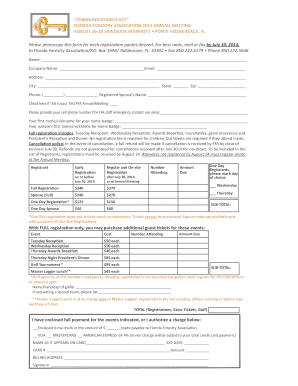 Fillable Online floridaforest Please photocopy this form for each registrafion packet desired ...