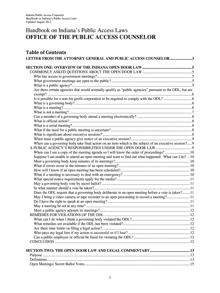 Fillable Online indianacog Download - Indiana Coalition For Open ...