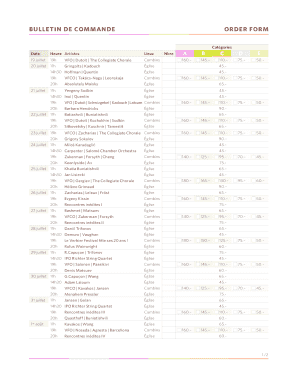 Fillable Online BULLETIN DE COMMANDE ORDER FORM - Verbier Festival Fax ...