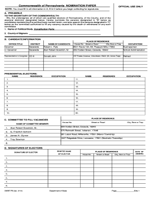 Fillable Online State Nomination Paper w. Congressional Rep. 5.1.2014 ...