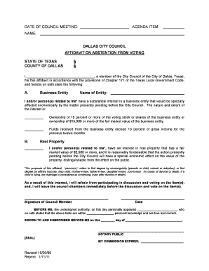 Fillable Online Affidavit on Abstention from Votingdoc Fax Email Print ...