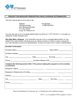 Fillable Online BlueCross BlueShield of Tennessee, Inc. is a ...