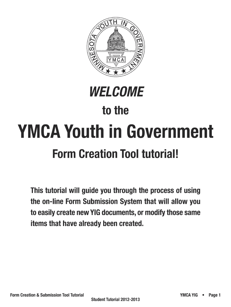 Fillable Online ymcatwincities The YMCA Youth in Government Form ...