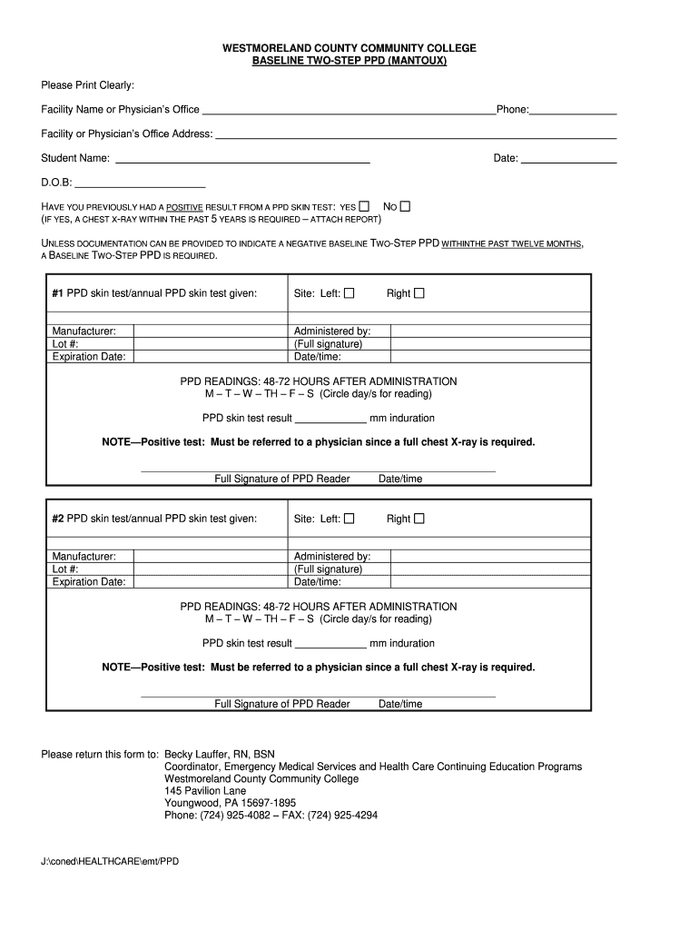 Free Printable 2 Step Ppd Form