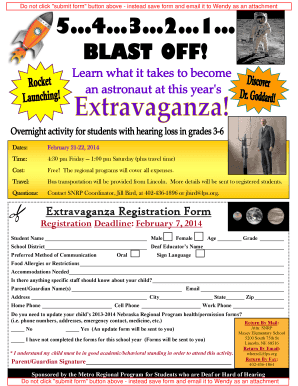 Fillable Online wp lps Extravaganza Registration Form - LPS.org Fax ...
