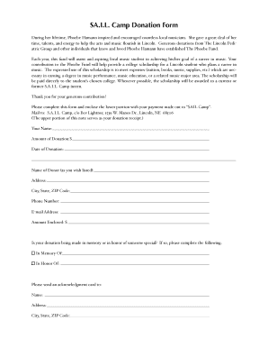 Fillable Online sail lps Sail camp donation form Fax Email Print ...