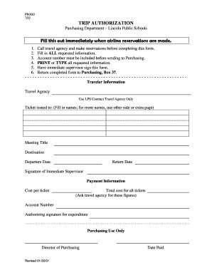 Fillable Online lps PR0003: Trip Authorization Form - LPS.org - lps Fax ...