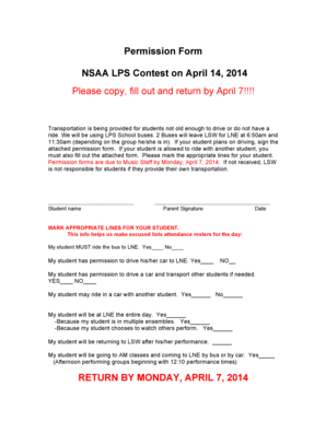 Fillable Online wp lps Permission Form NSAA LPS Contest on April 14 ...