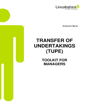 Fillable Online TRANSFER OF UNDERTAKINGS (TUPE) Fax Email Print - pdfFiller