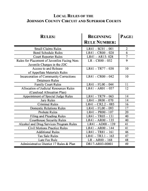 Fillable Online in Local Court Rules - IN.gov - in Fax Email Print ...