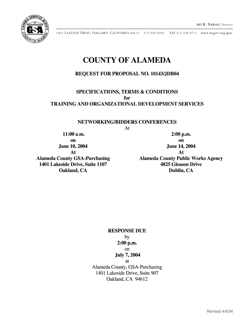 Fillable Online co alameda ca Request for Proposal/Quotation - Alameda ...