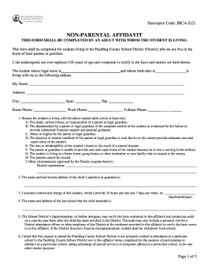 Fillable Online NON-PARENTAL AFFIDAVIT - eBOARDsolutions Fax Email ...