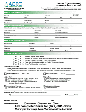 Fillable Online Acro Meds Form- - Acro Pharmaceutical Services Fax ...