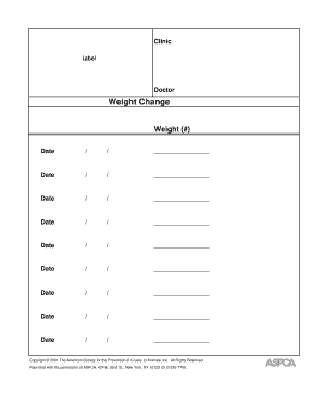 Fillable Online oregonvma Form 3 Weight Change Fillable Fax Email Print ...