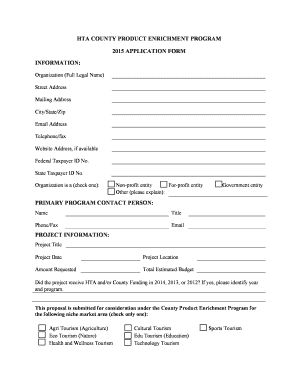 Fillable Online Application Form (PDF) - Hawaii County Fax Email Print ...