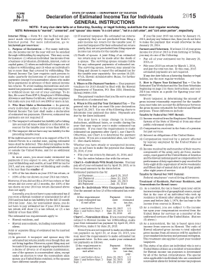 Fillable Online Form N-1 Rev 2010 Individual Declaration of Estimated ...