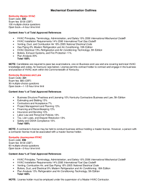 Fillable Online Mechanical Examination Outlines Fax Email Print - pdfFiller